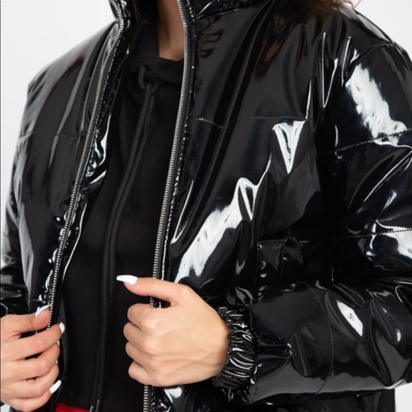 Jackets & Coats | Patent Leather Puffer Jacket | Poshmark